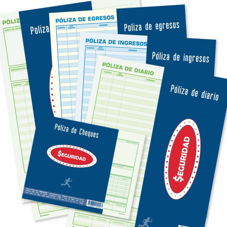 Polizas Contables de Ingresos/Egresos, Diario, Cheque • Mayco